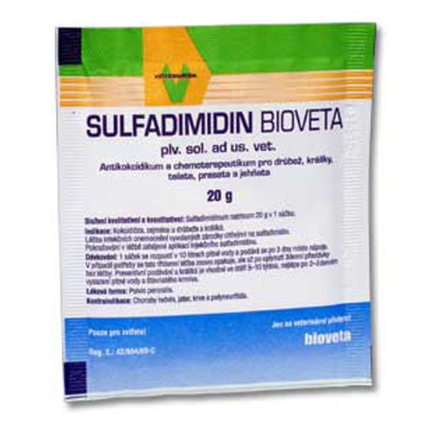 Sulfadimidin Bioveta 20 g: 10,30 lei - PetMart PetShop